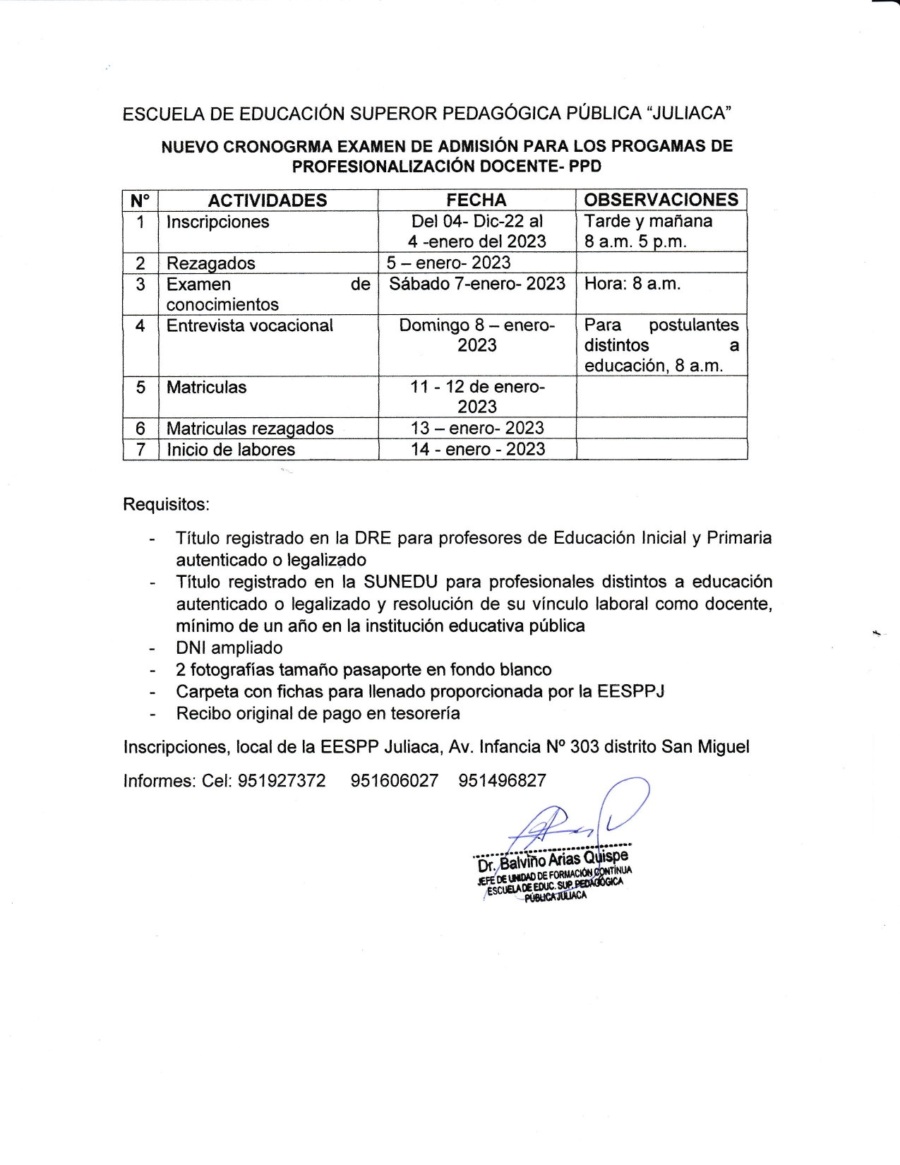 PROGRAMA DE PROFESIONALIZACIÓN DOCENTE- PPD – EESPP JULIACA